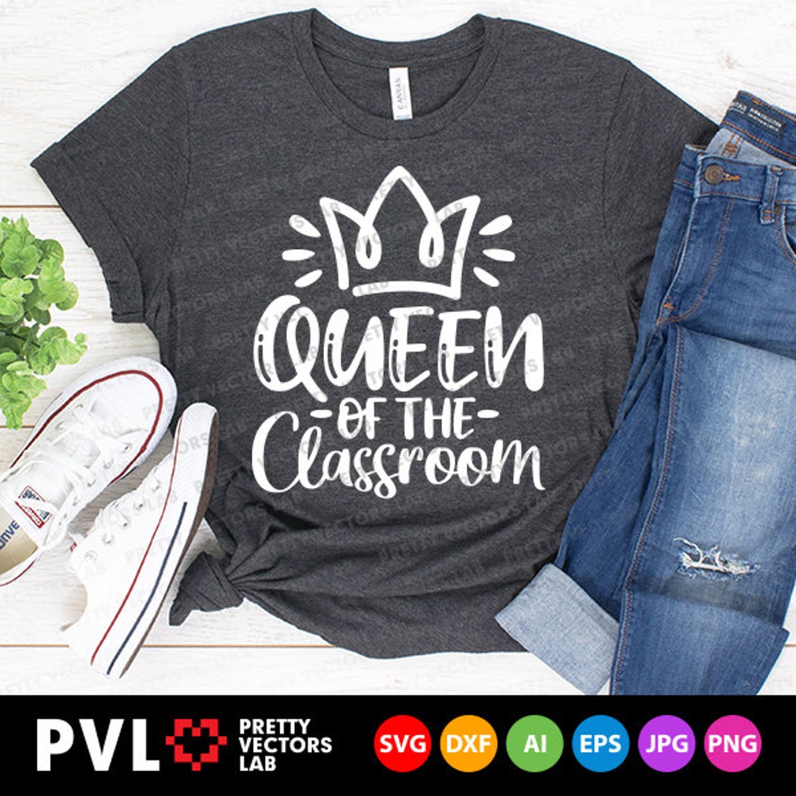 Teacher Svg Queen of the Classroom Svg Funny Teacher Saying | Etsy