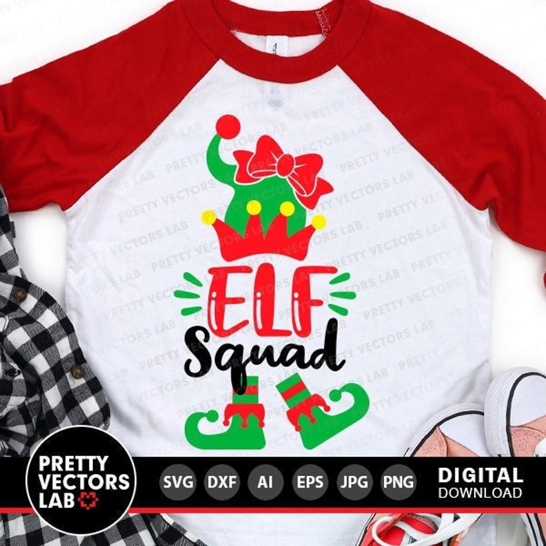 Elf Squad Svg, Christmas Elf Svg, Elf Crew Cut Files, Funny Holiday Svg ...