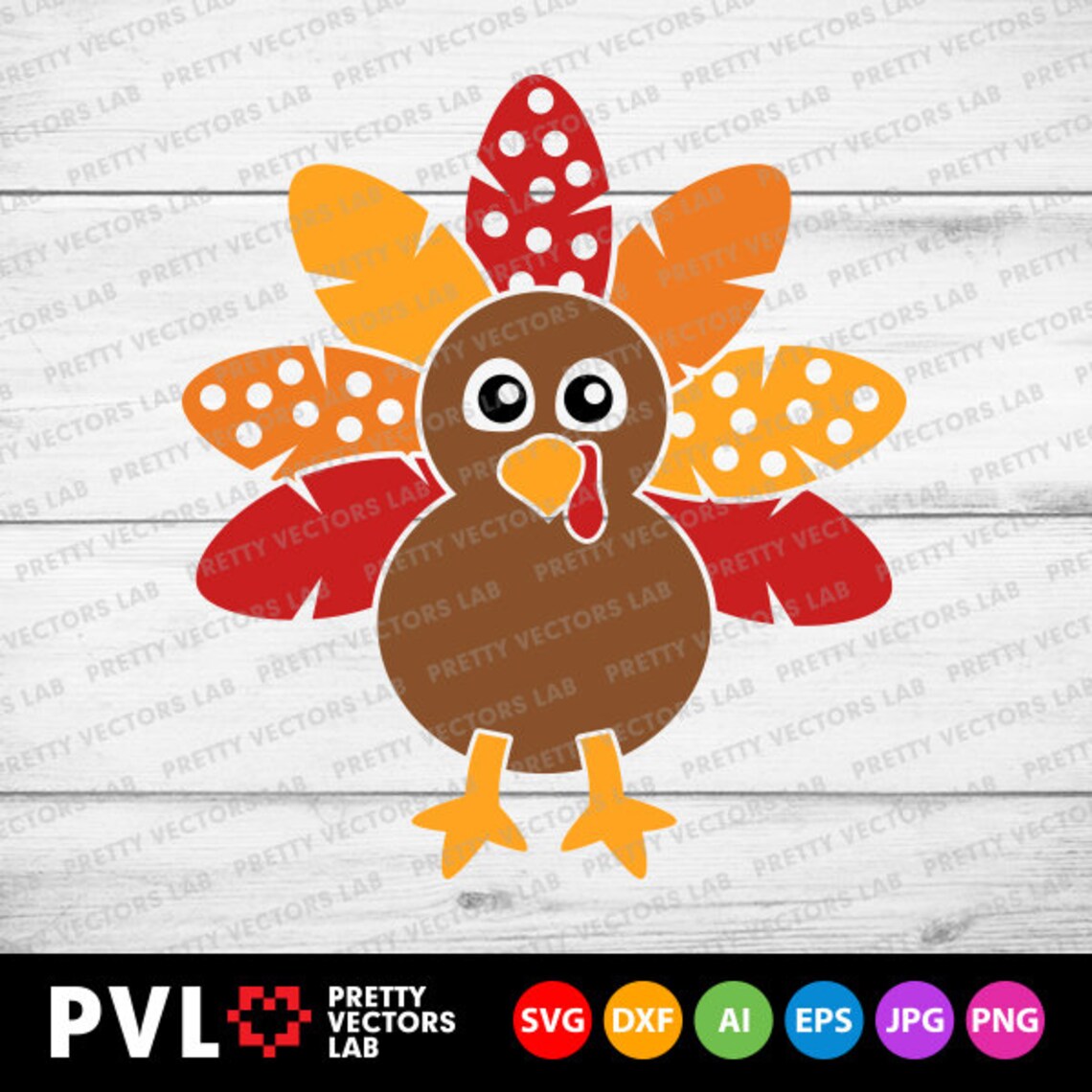 Turkey Svg Thanksgiving Svg Dxf Eps Png Fall Cut File | Etsy