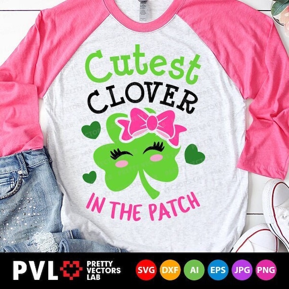 Cutest Clover in the Patch Svg Girls St. Patrick's Day - Etsy