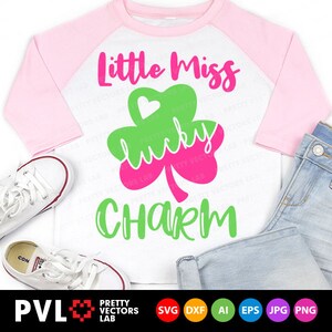 Little Miss Lucky Charm Svg St. Patrick's Day Svg Lucky | Etsy