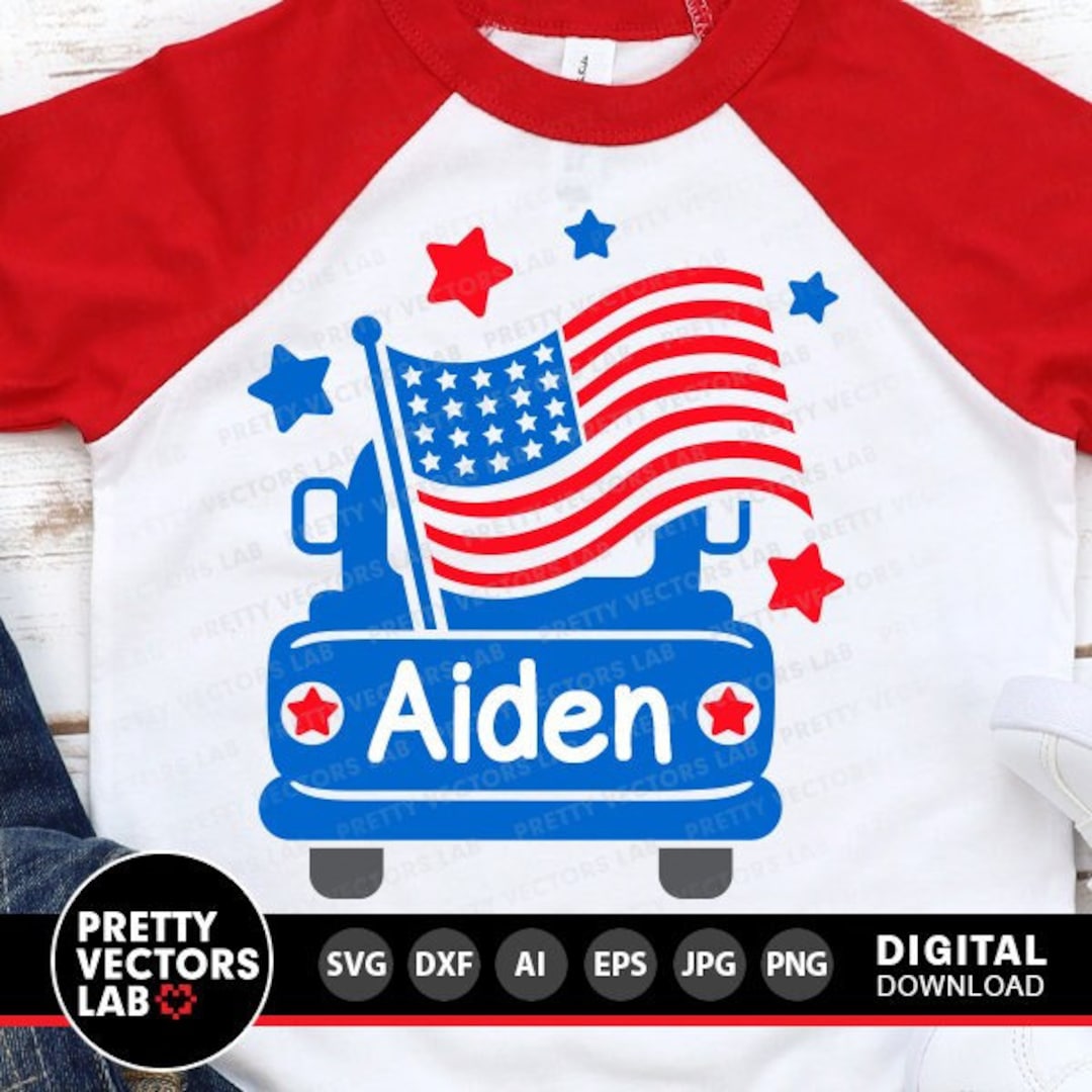 4th of July Svg, Patriotic Truck Cut Files, USA Truck Svg, Kids Svg ...