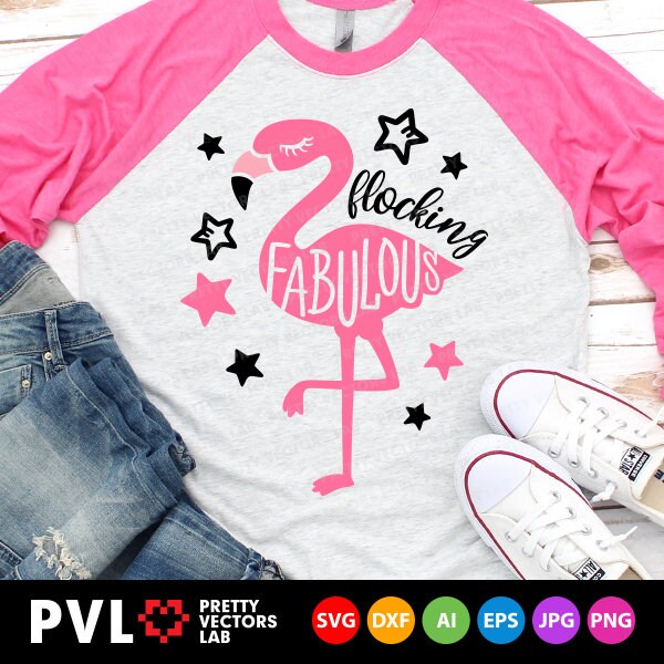 Flamingo Svg Flocking Fabulous Cut Files Summer Svg Dxf Eps - Etsy