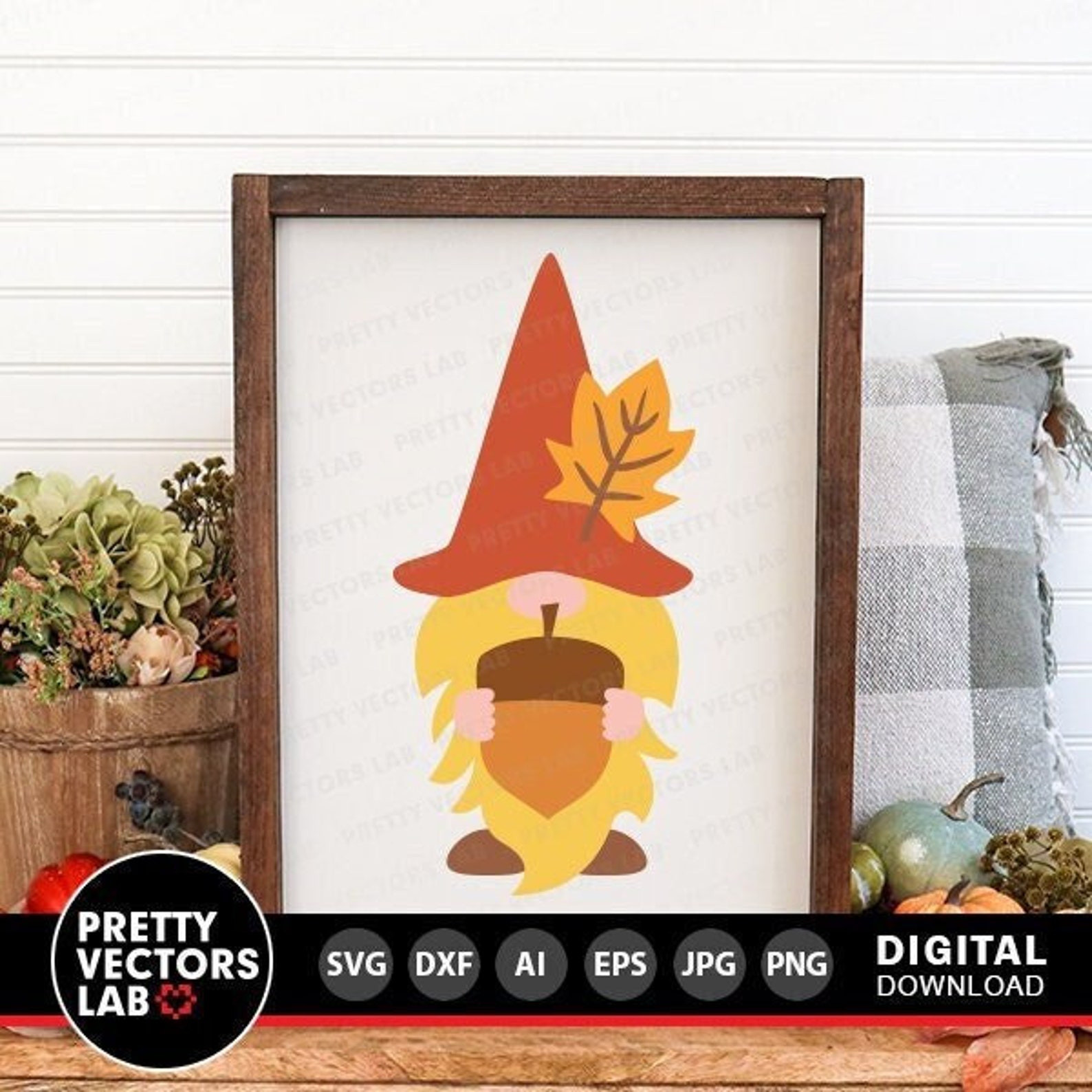 Fall Gnome Svg Fall Cut Files Autumn Farmhouse Svg Fall - Etsy