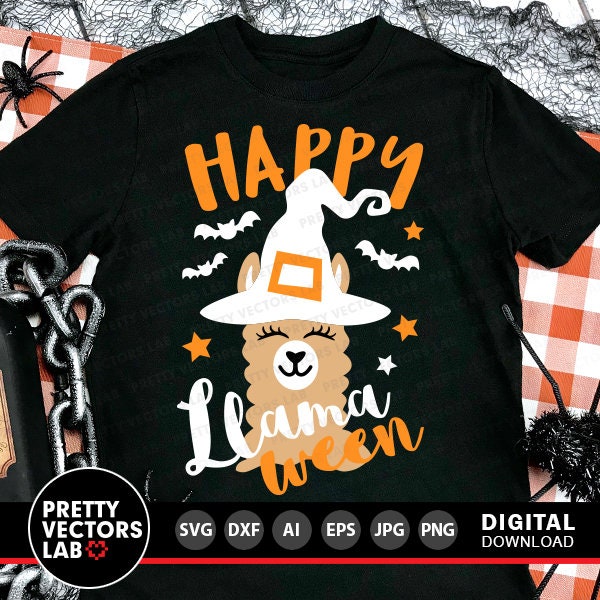Happy Llamaween Svg Halloween Llama Cut Files Funny - Etsy