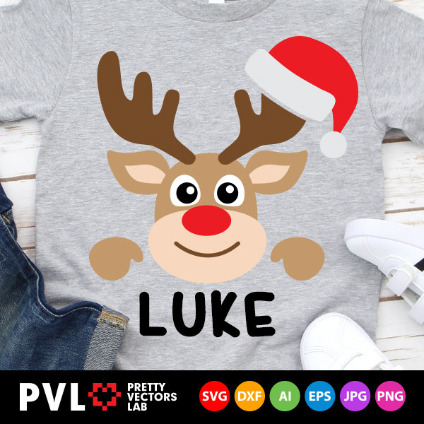 Christmas Svg Boy Reindeer Svg Reindeer Face Svg Dxf Eps | Etsy