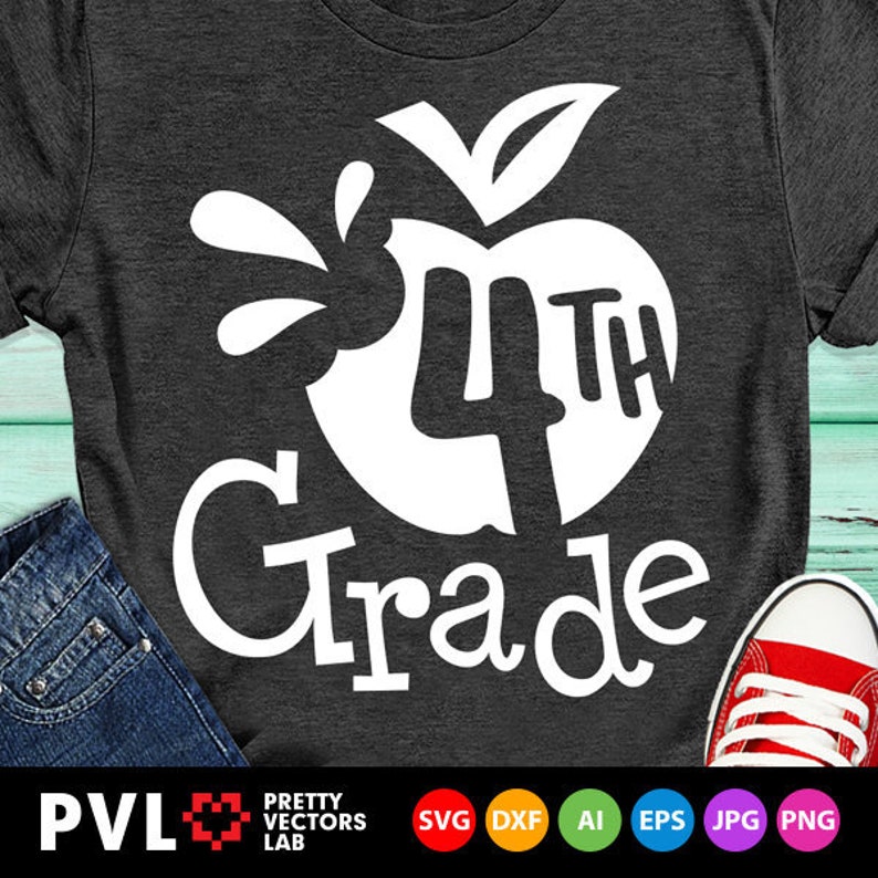 Fourth Grade Svg Back to School Svg 4th Grade Svg Dxf Eps - Etsy