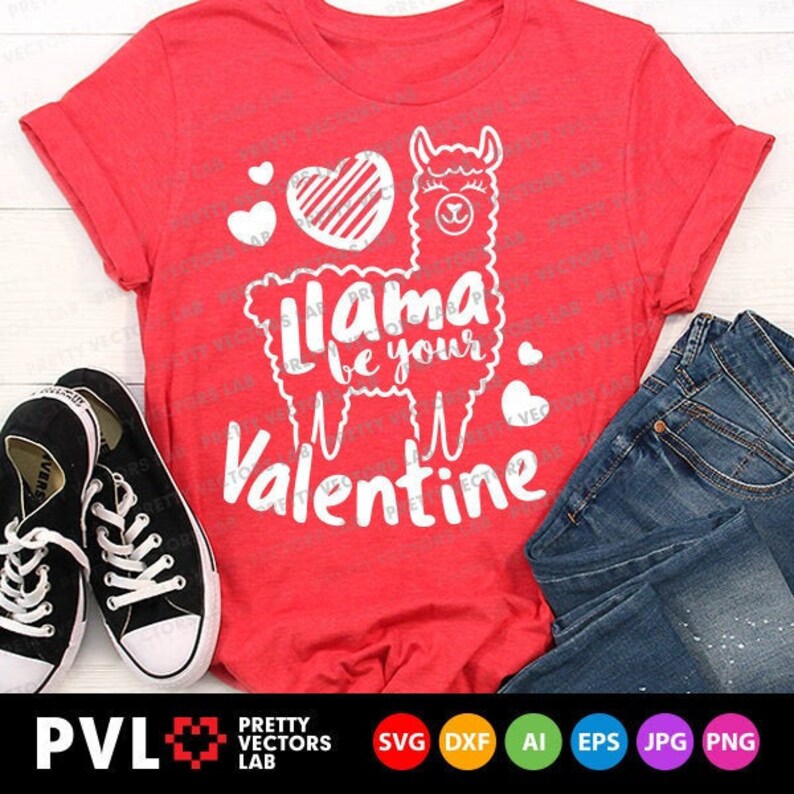 Valentine Llama Svg Llama Be Your Valentine Svg | Etsy