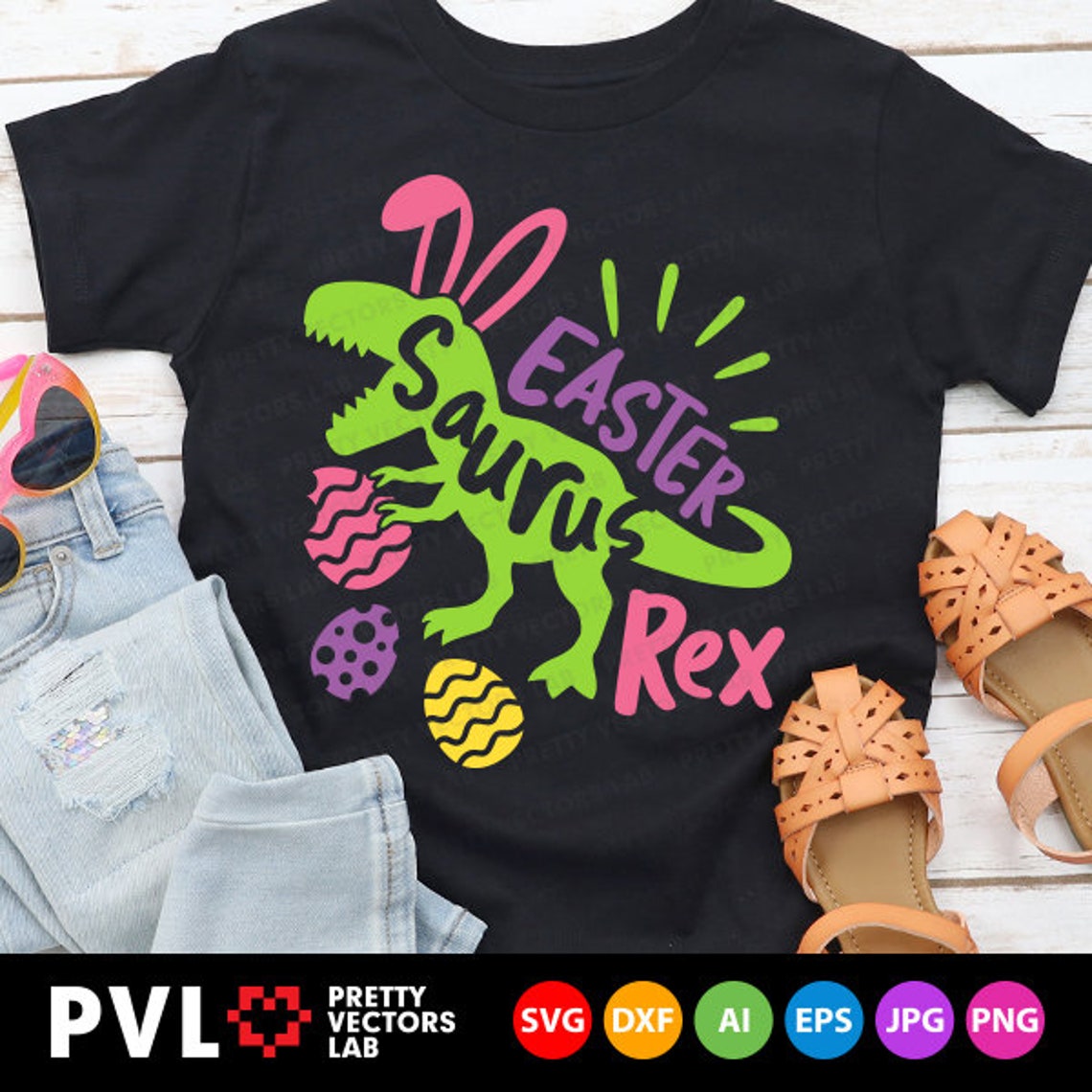Easter Dinosaur Svg T-rex Bunny Svg Girls Easter Cut Files - Etsy