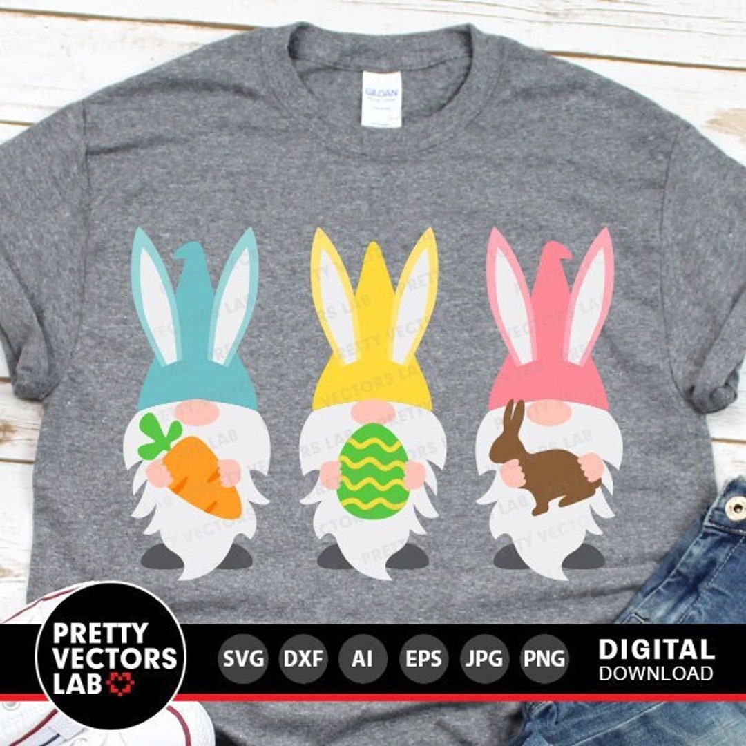 Easter Gnomes Svg, Easter Cut Files, Gnome Svg Dxf Eps Png, Farmhouse ...