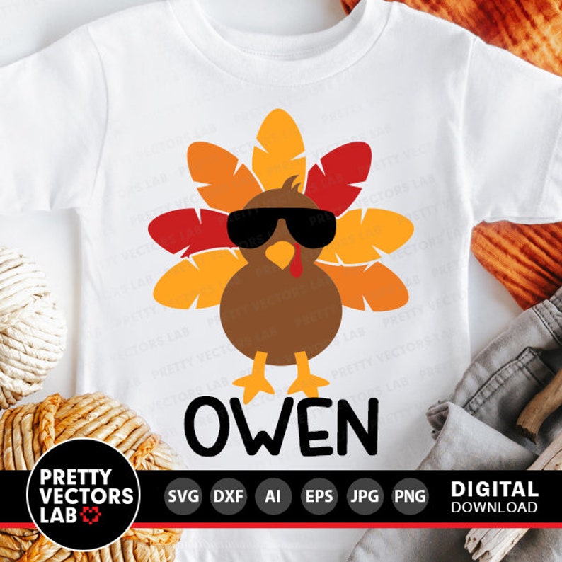 Cool Turkey Svg, Boy Thanksgiving Svg Dxf Eps Png, Cute Fall Cut File ...
