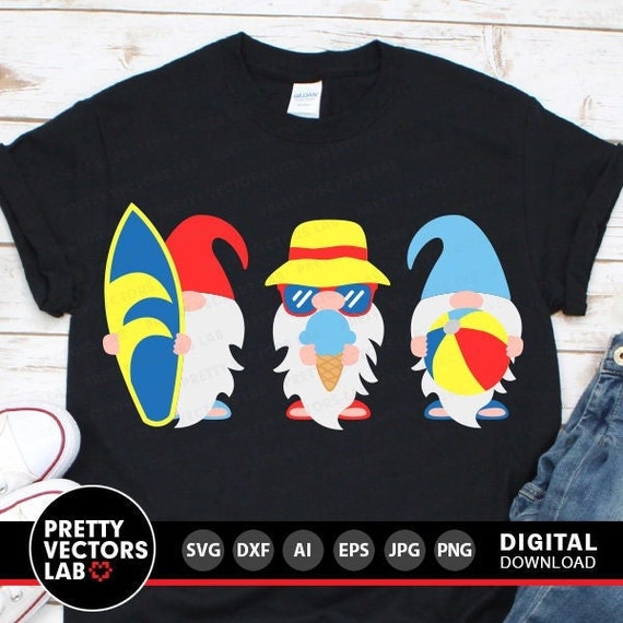 Summer Gnomes Svg Beach Gnome Svg Summer Cut Files Tropical - Etsy