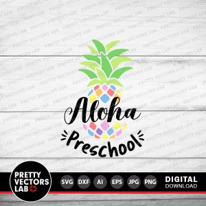 Aloha Preschool Svg, Back to School Svg, Pre-k Svg, Teacher Svg, Dxf ...