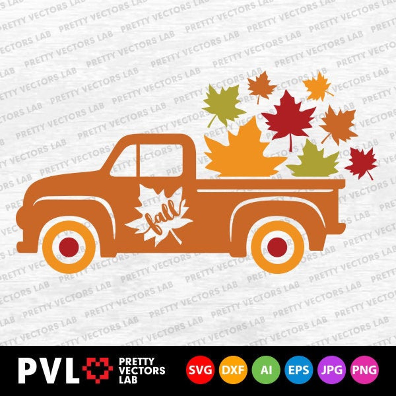 Fall Truck Svg Old Truck with Leaves Svg Fall Cut Files | Etsy