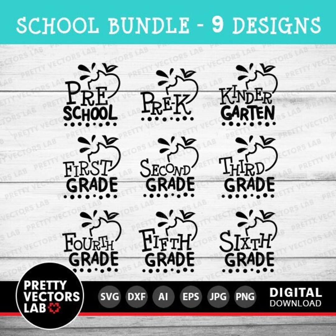 School Svg Bundle, Back to School Svg, Apple Svg, Teacher Svg Dxf Eps ...