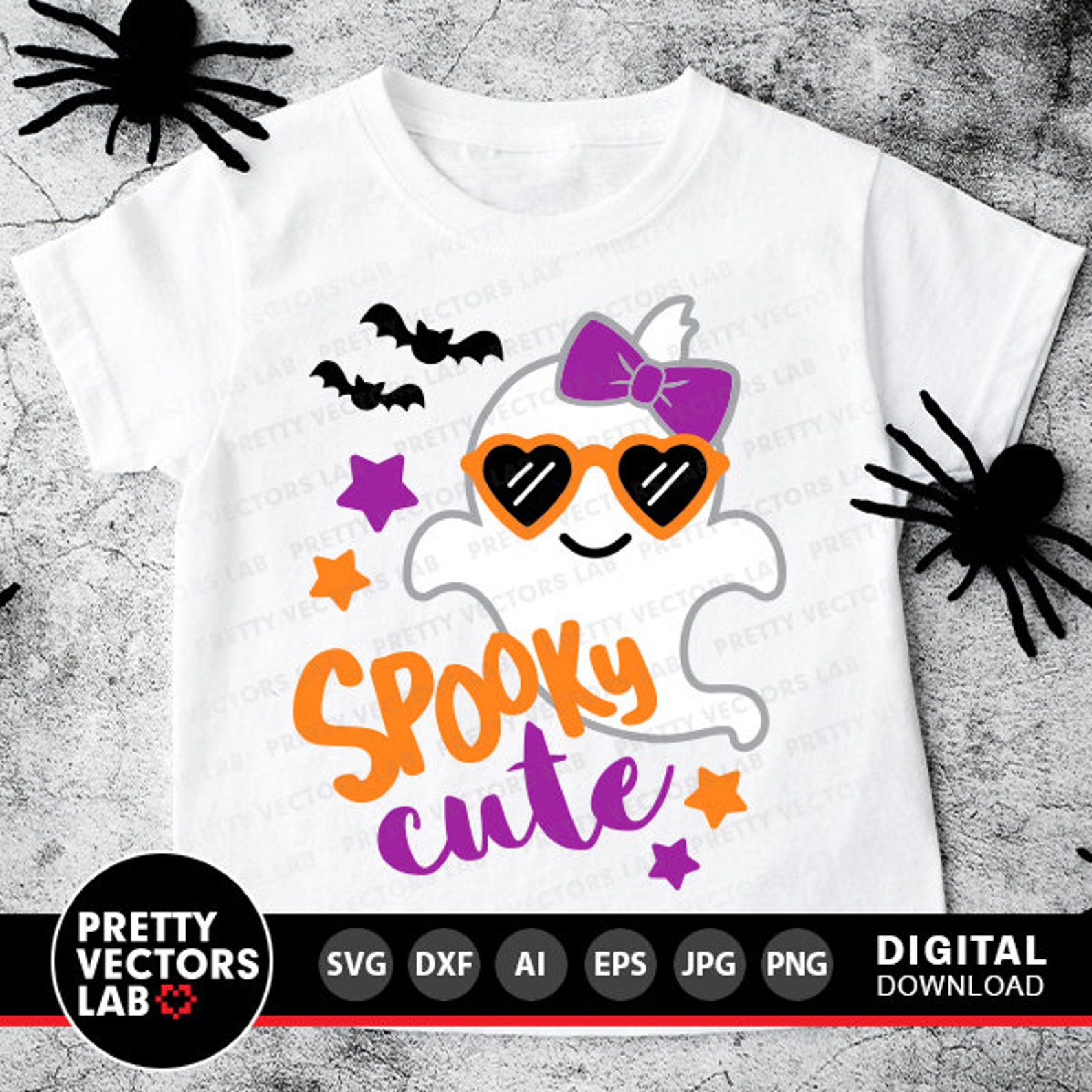 Spooky Cute Svg, Halloween Svg, Girl Ghost Svg, Dxf, Eps, Png, Girls ...