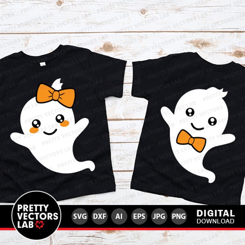 Cute Ghosts Svg Halloween Svg Kids Cut Files Boy & Girl - Etsy