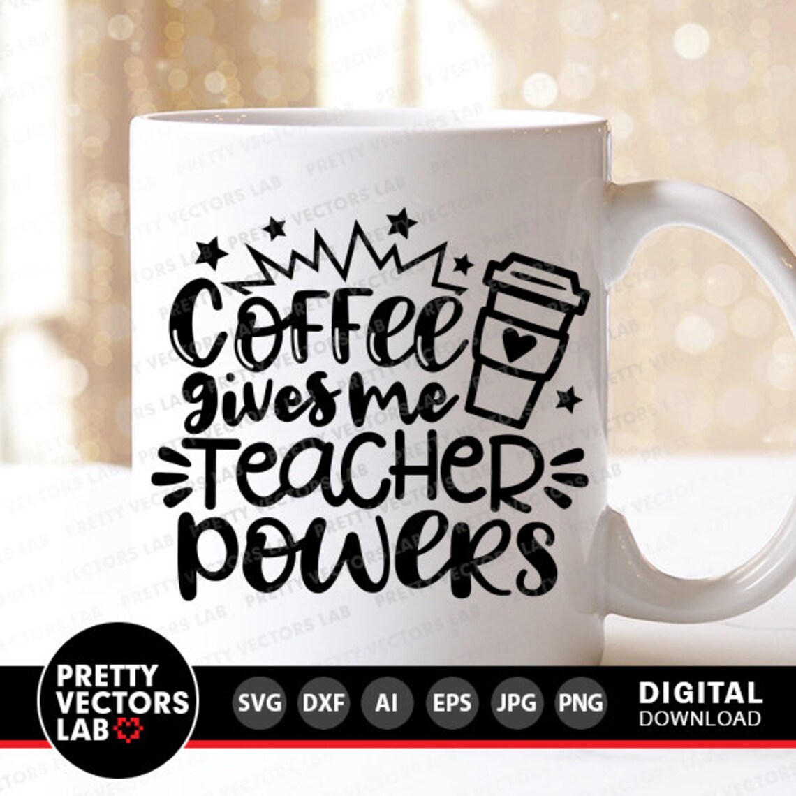 Teacher Quote Svg, Back to School Cut File, Coffee Mug Svg Dxf Eps Png ...