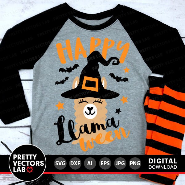 Happy Llamaween Svg Halloween Llama Cut Files Funny - Etsy