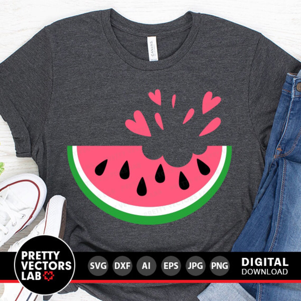 Watermelon Svg, Summer Cut Files, Watermelon With Bite Taken Svg, Pink ...