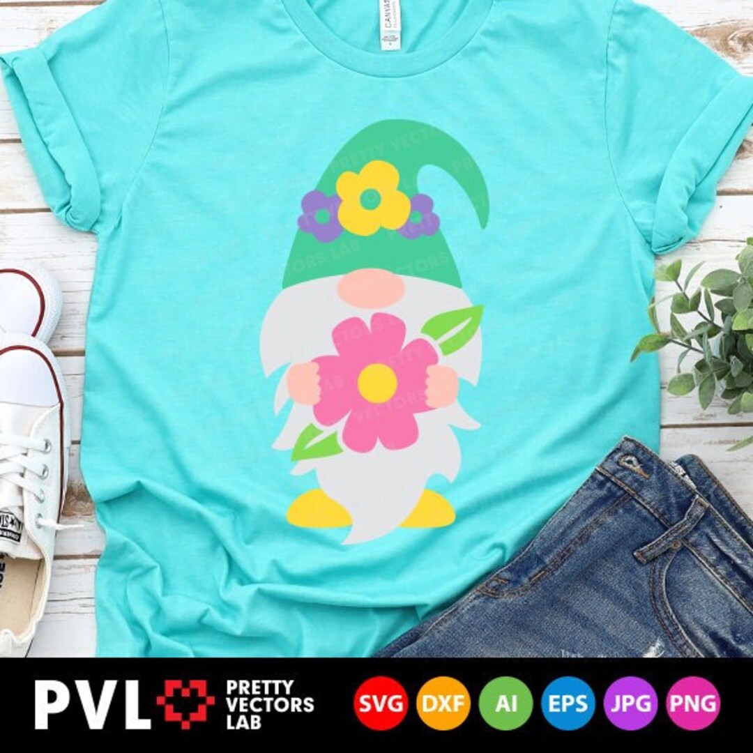 Spring Gnome Svg Easter Gnome Svg Spring Cut File Gnome - Etsy