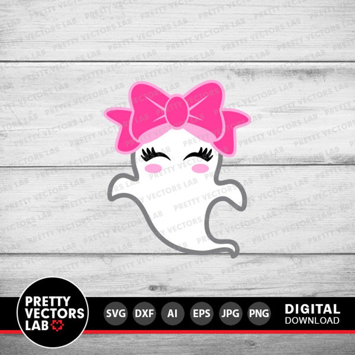 Girl Ghost Svg Halloween Cut Files Ghost With Bow Svg Girls - Etsy