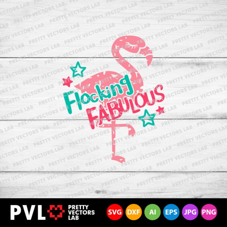 Flamingo Svg Flocking Fabulous Svg Beach Svg Summer Svg | Etsy