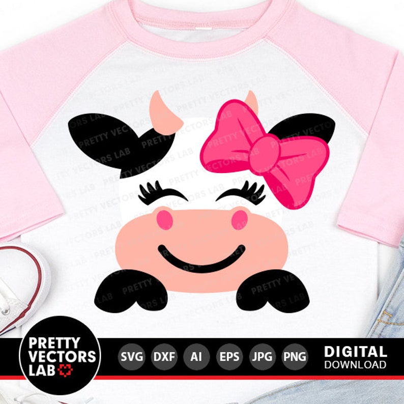 Cow Svg Cow Face Cut Files Kids Svg Farm Animal Svg Dxf Eps - Etsy