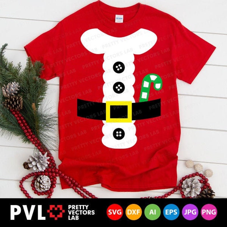 Christmas Svg Santa Costume Svg Santa Suit Cut Files Santa | Etsy