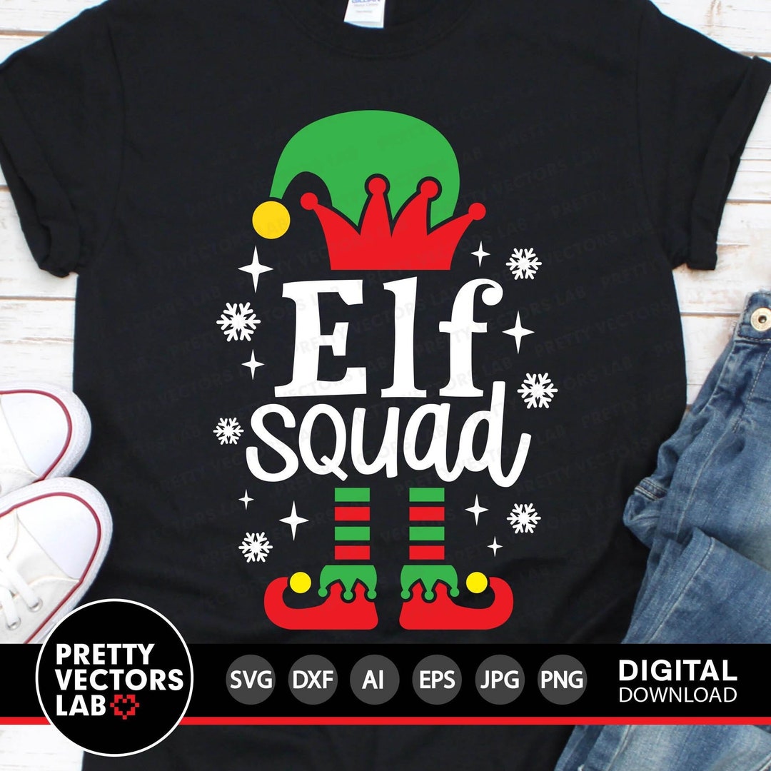 Elf Squad Svg, Christmas Elf Cut Files, Elf Crew Svg, Funny Holiday Svg ...