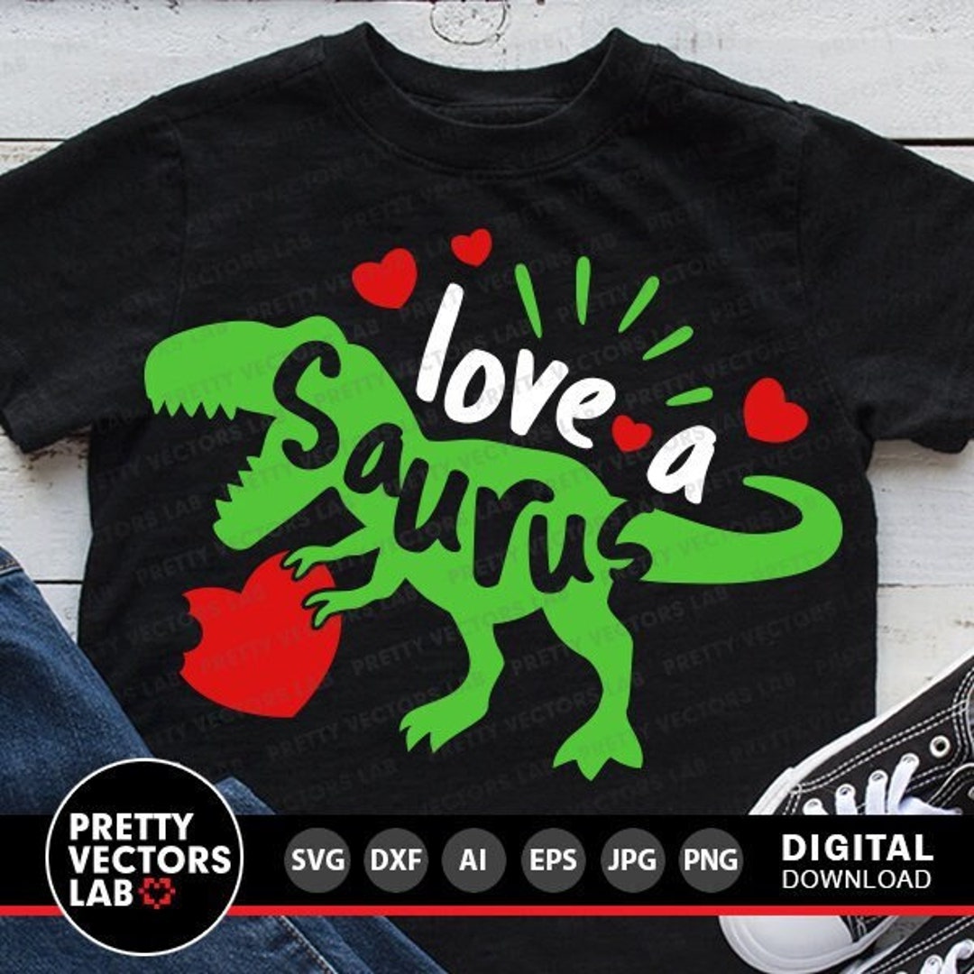 Valentine Dinosaur Svg, Valentine’s Day Cut Files, Kids Svg, Love a ...