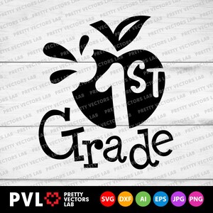 First Grade Svg Back to School Svg 1st Grade Svg Dxf Eps | Etsy