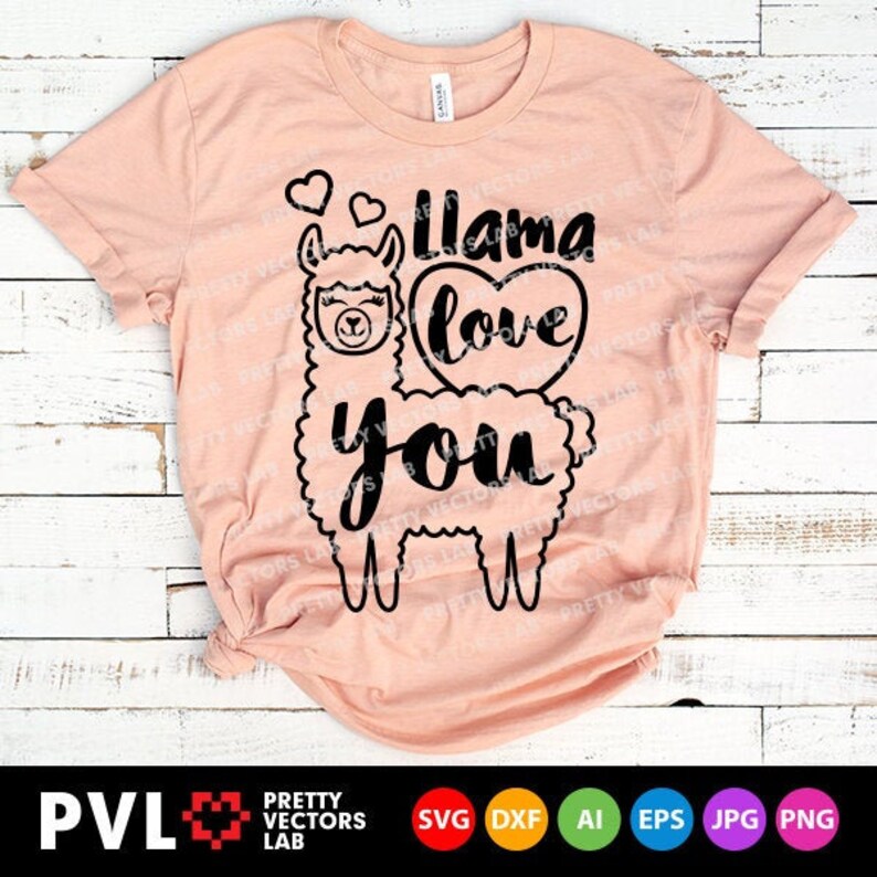 Valentine Llama Svg Llama Love You Svg Valentine's Day | Etsy