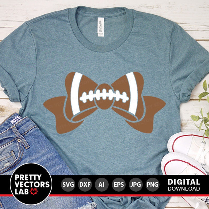 Football Bow Svg Football Svg Girls Cut Files Football - Etsy
