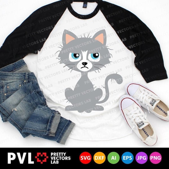Grumpy Cat Svg Funny Cat Svg Kids Cut Files Toddler Animal - Etsy