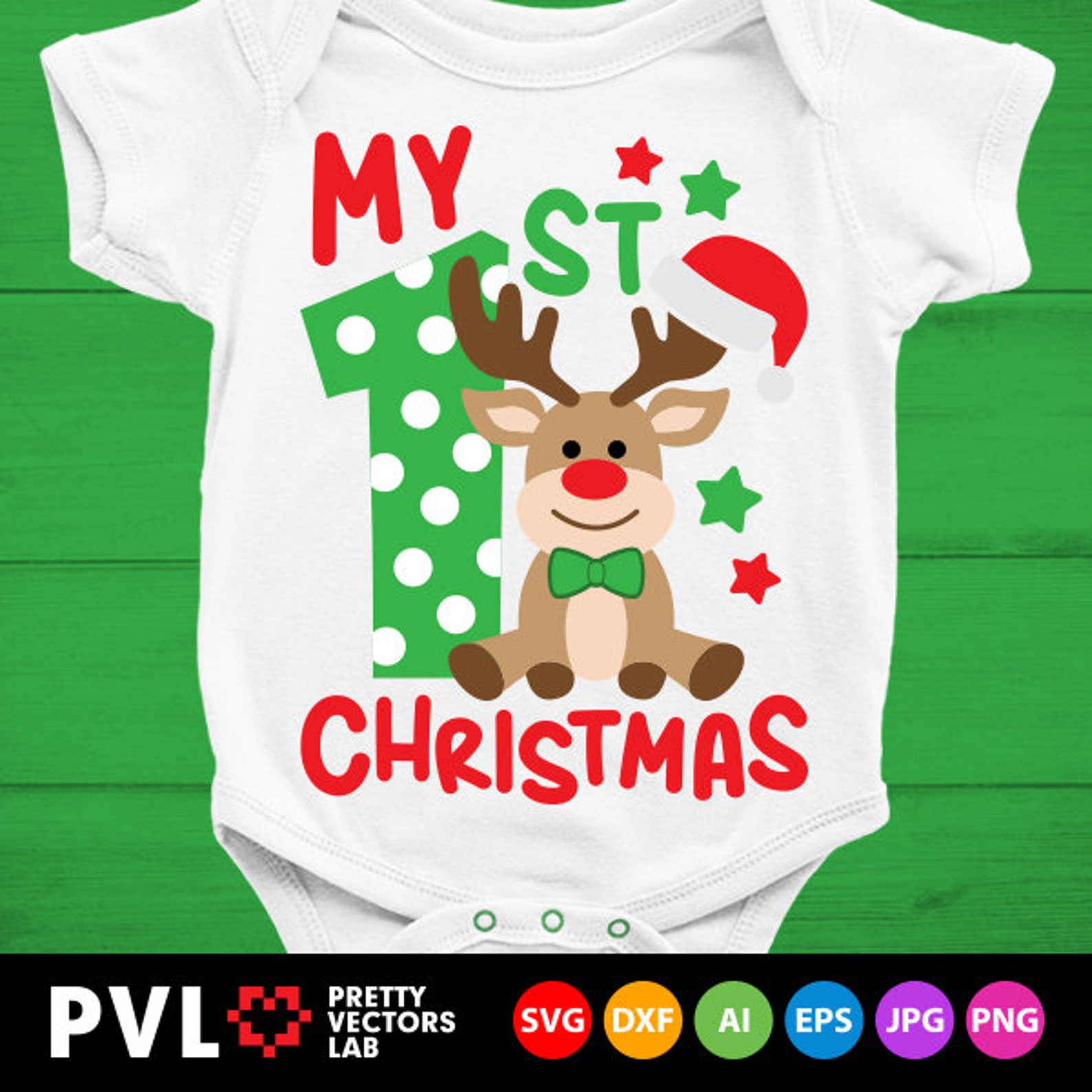 My 1st Christmas Svg Boy Reindeer Svg Christmas Svg Dxf | Etsy