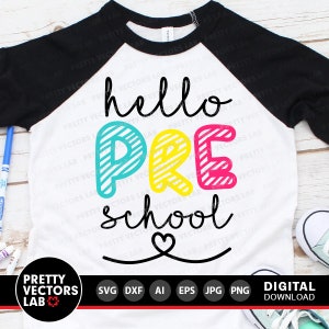 Hello Preschool Svg, Back to School Svg, Teacher Svg, Dxf, Eps, Png ...