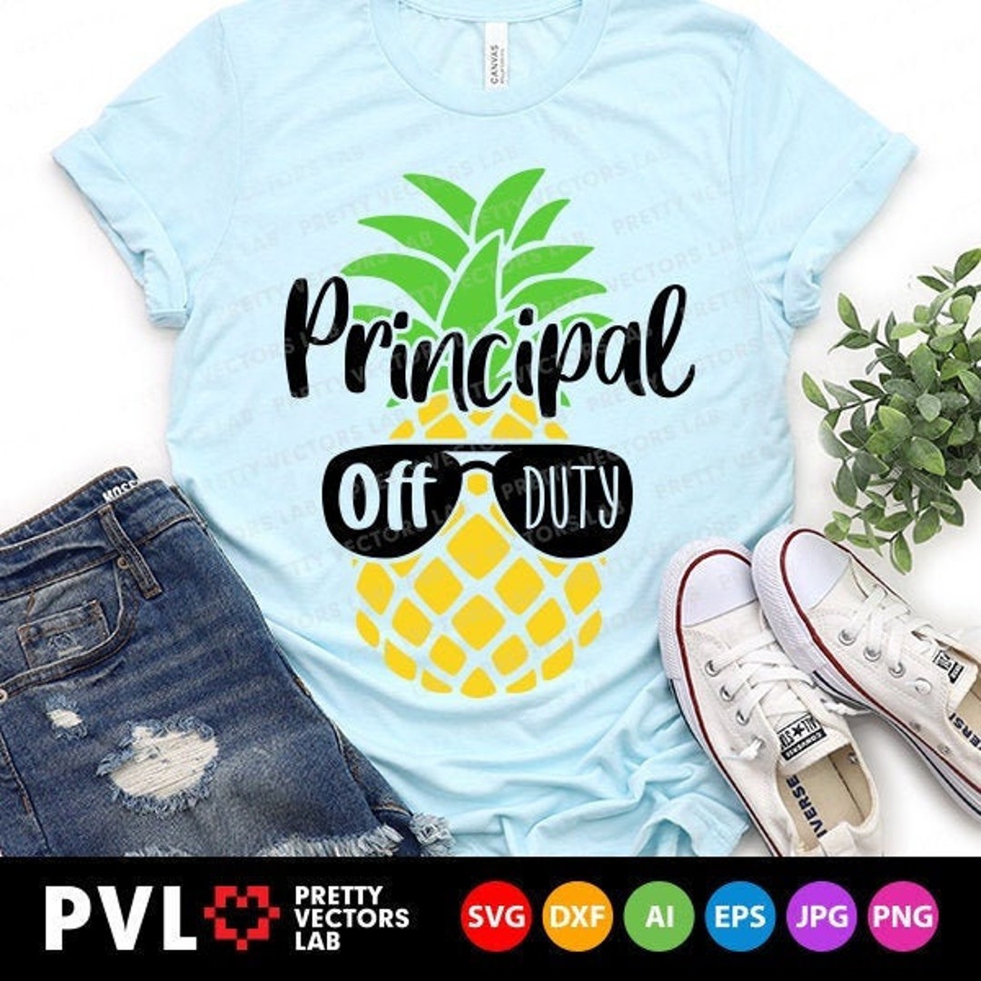 Principal off Duty Svg Pineapple Svg Summer Cut File - Etsy