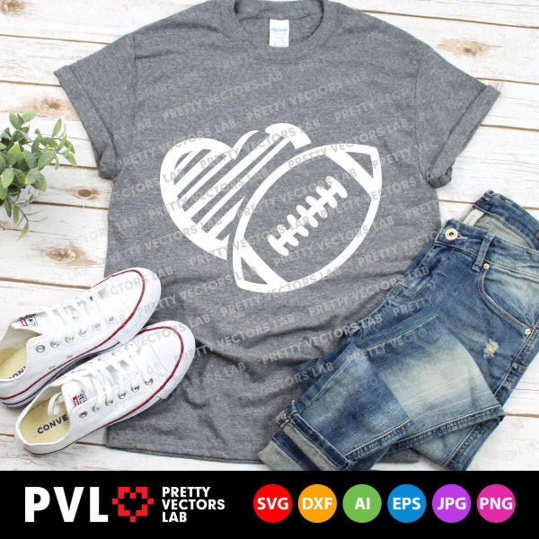 Football Svg, Love Football Svg, Football Mom Cut Files, Football Heart ...