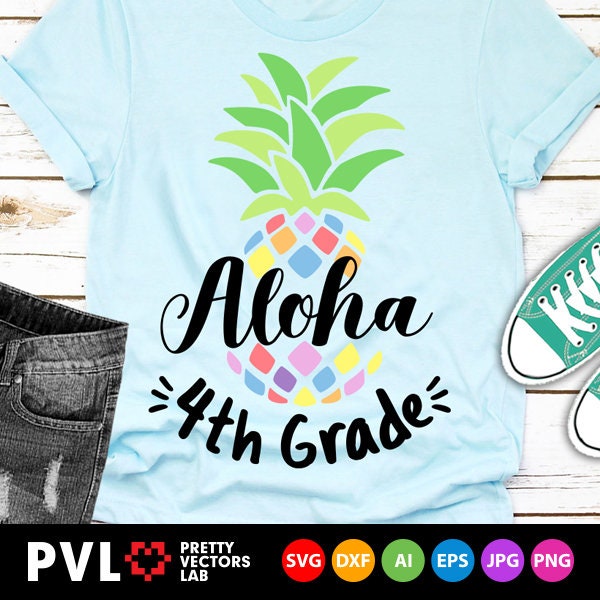 Aloha 4th Grade Svg Back to School Svg Fourth Grade Svg - Etsy