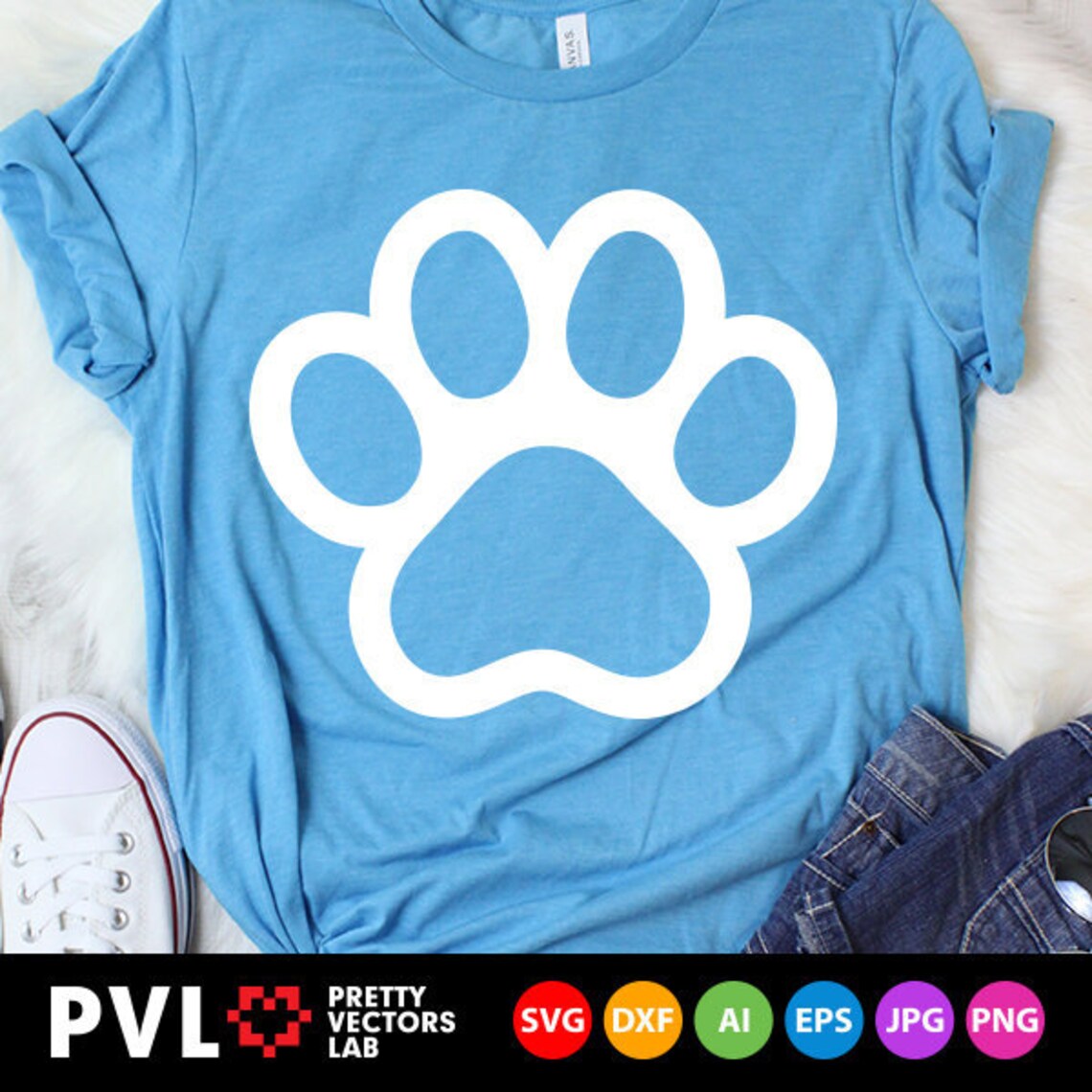 Paw Print Svg Paw Svg Dog Paw Cut Files Cat Paw Clipart - Etsy