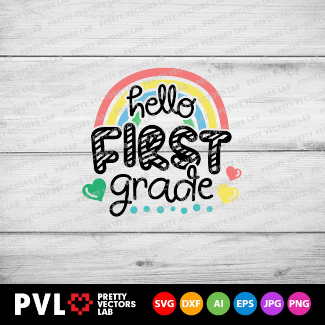 Hello First Grade Svg Back to School Svg 1st Grade Svg Dxf | Etsy