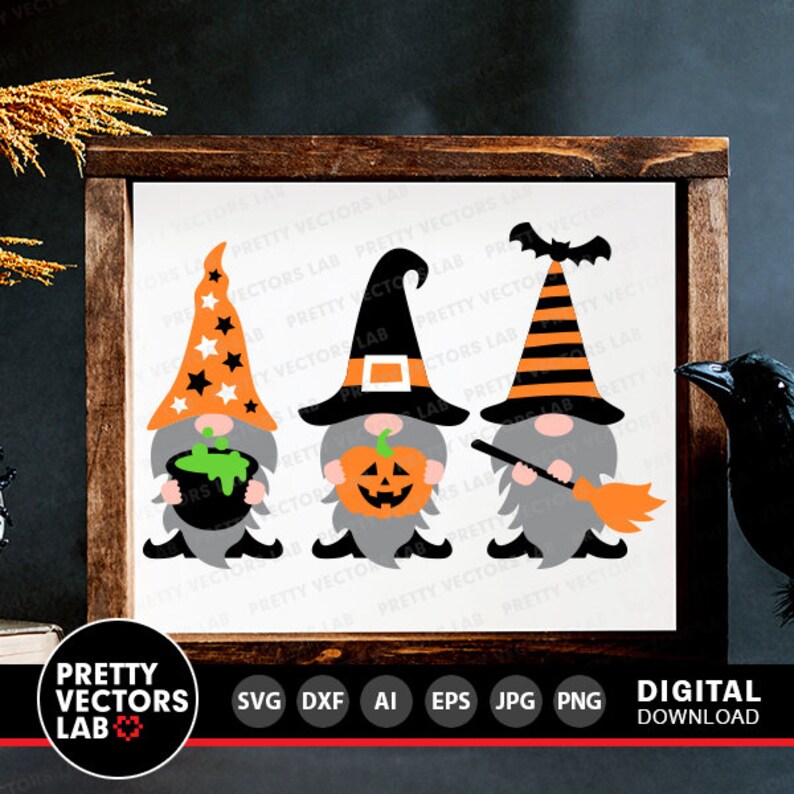 Halloween Gnomes Svg, Halloween Svg, Fall Cut Files, Gnomes Svg, Dxf ...