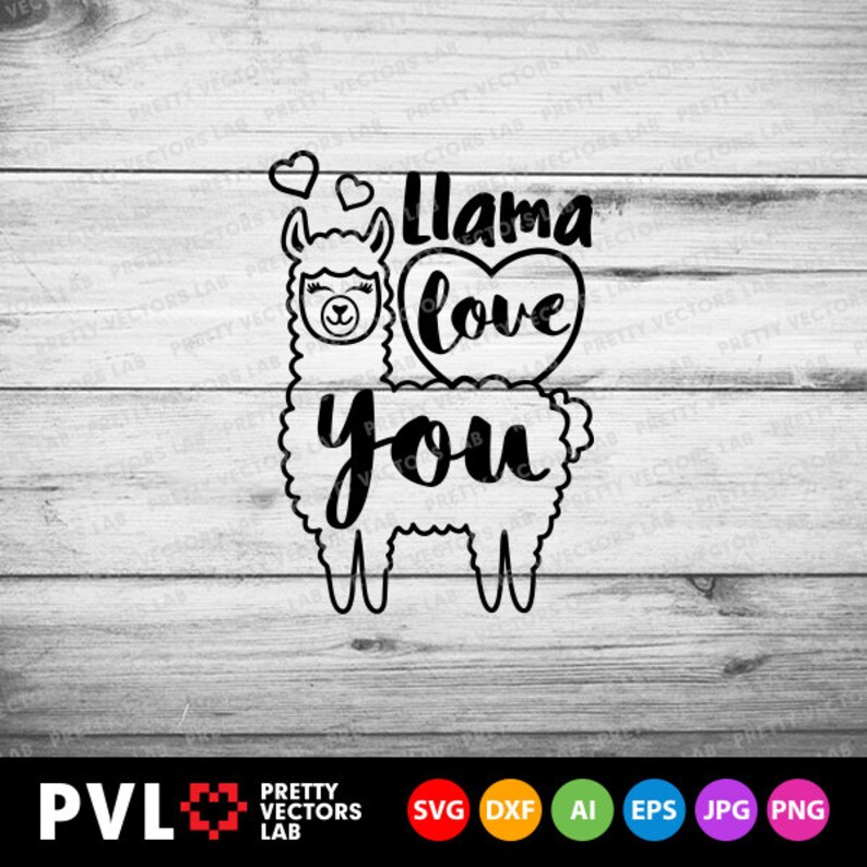 Valentine Llama Svg Llama Love You Svg Valentine's Day | Etsy