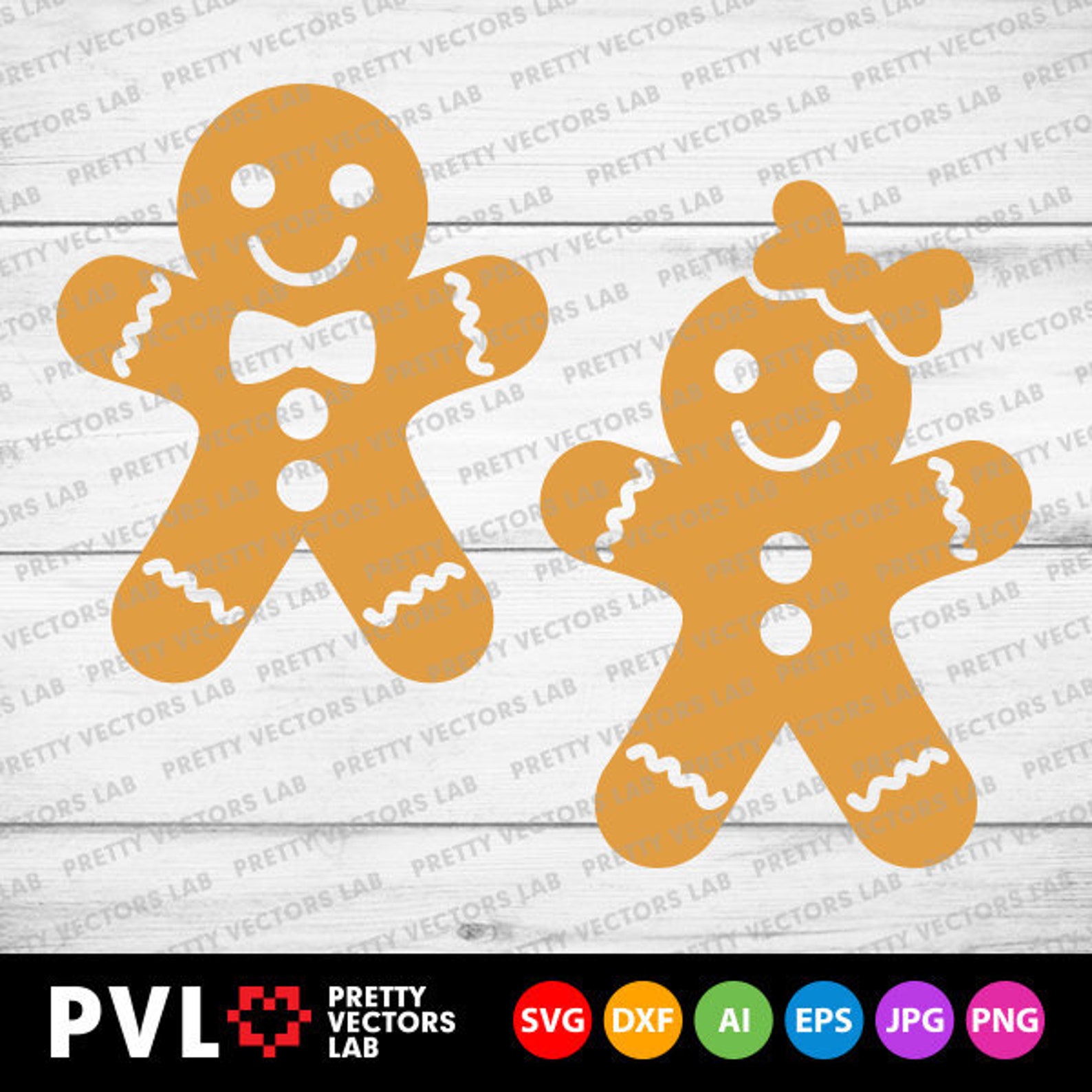 Gingerbreads Svg Christmas Svg Gingerbread Couple Svg Dxf | Etsy