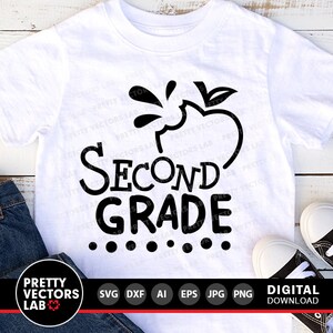 Second Grade Svg, Back to School Svg, 2nd Grade Svg Dxf Eps Png ...