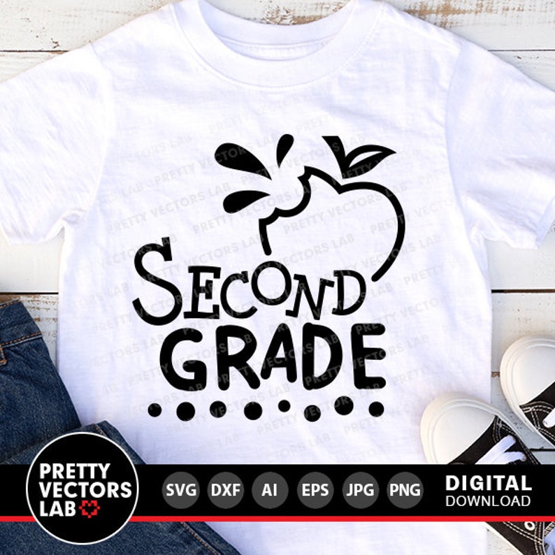 Second Grade Svg, Back to School Svg, 2nd Grade Svg Dxf Eps Png ...