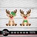 Reindeers Svg, Christmas Svg, Girl Boy Reindeer Svg Dxf Eps Png, Kids ...