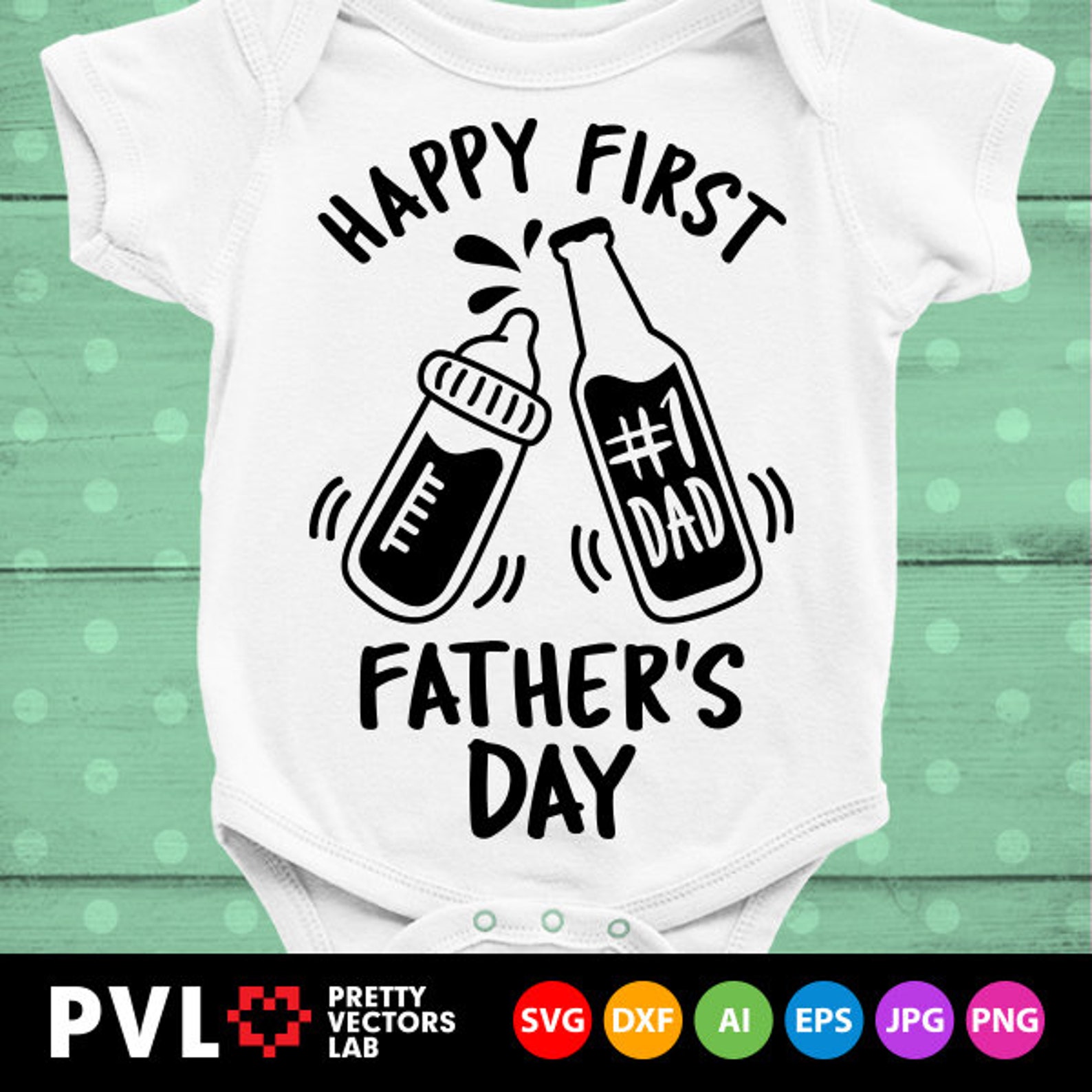 Happy First Fathers Day Svg 1 Dad Quote Svg Dxf Eps Etsy