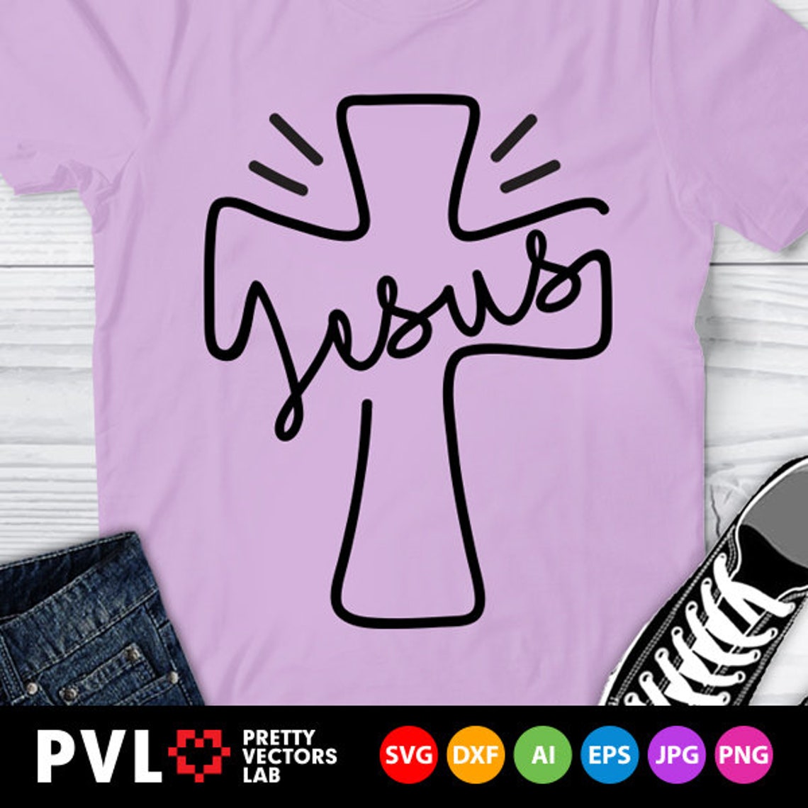 Jesus Cross Svg Cross Svg Jesus Svg Dxf Eps Png | Etsy